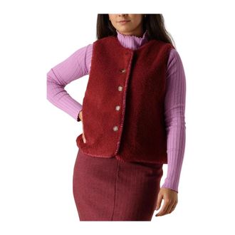 Ydence Rote Damenblazer Weste Evelynn - - Jackets - Damen - Rot - L