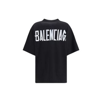 Balenciaga Logo-Print Cotton T-Shirt - Black