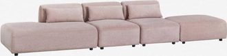 Sklum 3-teiliges modulares Sofa mit Chaiselongue links und Fogler-Hocker