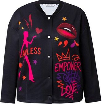 Angel Of Style Sommerjacke College-Jacke leicht oversized Prints