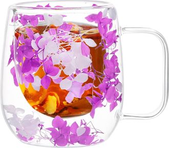 Generic Doppelwandige Glasbecher, doppelt verglaste Kaffeetassen - Getrocknete isolierte Kaffeetasse | Doppellagige Teetasse, transparente Kaffeetassen mit He