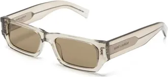 Saint Laurent Eyewear SL660004 Rectangle-Frame Sunglasses - Beige