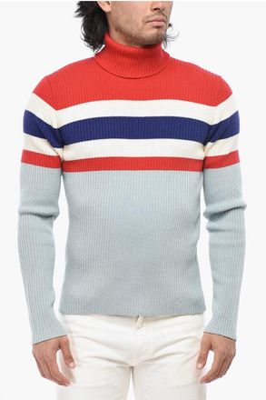 Gucci Wool and Cotton Turtleneck Ribbed Sweater size M