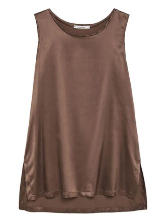 Maliparmi haut à design sans manches - Marron