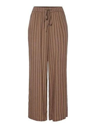 Pieces Wide Pants Pcpia Hw WVN Noos Pantalon Large, Falcon, XS Femmes