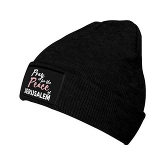 Generic Priez pour La Paix De J&eacute;rusalem Unisex Bonnet De Trawler Chaud Skull Cap Classique Bonnets Hiver pour Ski Toutes Les Saisons Cyclisme