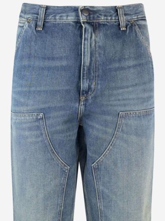 Carhartt Work in Progress Mens Jeans Double Knee Light Denim Cotton