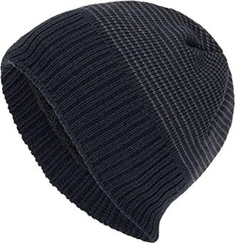 Generic Bonnet pour homme et femme - Doux et chaud - Bonnet dhiver en laine m&eacute;rinos - Tendance et doux - Bonnet dhiver - Unisexe - Cadeau, Marine, taille uniq