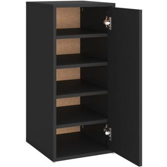 vidaXL Schuhschrank Schwarz 32x35x70 cm Holzwerkstoff - Vidaxl