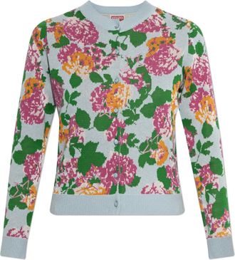 Kenzo Femme, Pulls, Multicolore, Taille: 40 FR Cardigan Orn&eacute; de Motifs Floraux