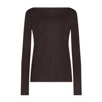 Wolford Femme, Tops, Brun, Taille: 36 FR Haut Manches Longues Pur