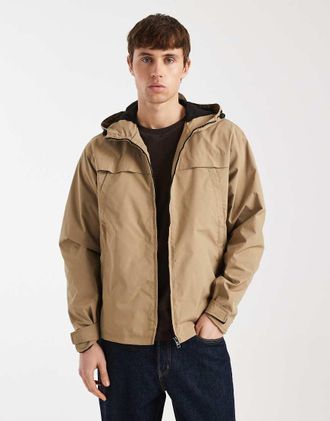 Redefined Rebel Rory - Veste coupe carr&eacute;e &agrave; capuche - Beige-Neutre