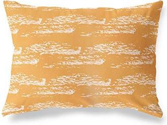 Bonamaison Le Jardin du Lin Kissenbezug Zierkissenbezug Orange-Off Weiß Kissenbezug, Für Bett, Auto, Sofa, Haus, Wohnzimmer, Schlafzimmer, Dekoration, 45x60 Cm -