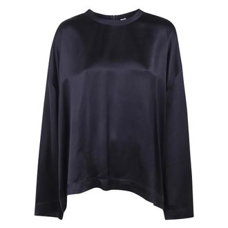 Toteme Boxy Satin Top - - Blouses & Shirts - Damen - Schwarzk - 2XS