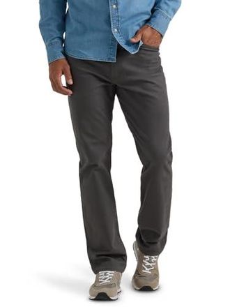 Lee Mens Extreme Motion Relaxed Straight Jean, Static Gray (Twill), 36W x 30L