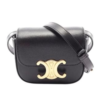 Celine Sac bandouli&egrave;re Mini Claude en cuir Pre-owned - Femme - Pre-owned - Noir - Taille: ONE Size