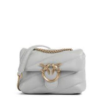 Pinko Pinko, Femme, Sacs, Gris, Taille: ONE Size Sac bandouli&egrave;re matelass&eacute;