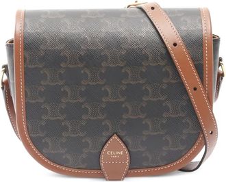 Celine sac porté épaule Folco Triomphe médium (années 2010) - Marron