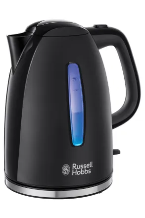 Russell Hobbs Wasserkocher Textures Plus 22591-70, Schwarz, Kunststoff, 1.7 L, 16.0x23.8x20.8 cm, Küchengeräte, Wasserkocher