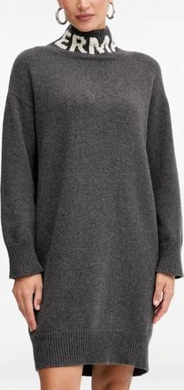 Ermanno Scervino robe courte &agrave; col roul&eacute; en maille - Gris
