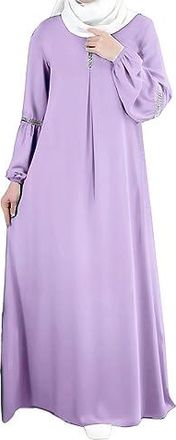 Generic Robe musulmane &agrave; manches longues pour femme - Style d&eacute;contract&eacute; - &Agrave; paillettes, Pp2., XL