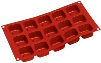 Silikomart Silikomart Silikonbackform SQUARE SAVARIN SF081, Terracotta