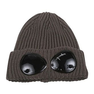 C.P. Company C.p. Company, Homme, Accessoires, Gris, Taille: ONE Size Bonnet Gris en Tricot avec Lentilles Goggle