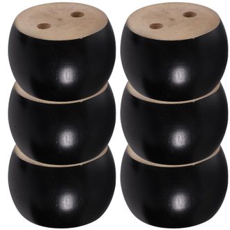 SOLUSTRE 6 Stück Massivholz Möbelfüße Kugelfüße für Sofa Bett Tisch Runde Holzbeine mit Hoher Tragfähigkeit Einfache Selbstmontage Geeignet für Holzmöbel