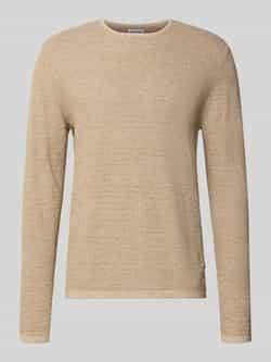 Jack & Jones Strickpullover mit geripptem Rundhalsausschnitt Modell GEORGE