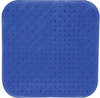 MSV Premium Duschmatte Badematte Badewannenmatte Badewanneneinlage antibakteriell rutschfest mit Saugnäpfen-Blau-duftet nach Rosen-ca. 54 x 54 cm-waschbar
