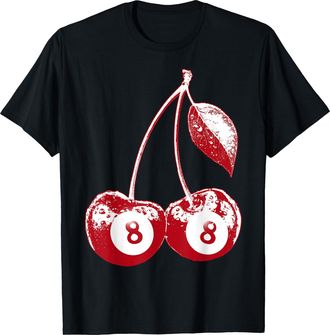 Trendy Apparel Billiards 8 Ball Dark Red Cherries T-Shirt