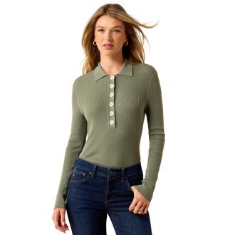 Ariat Womens Winsthorpe Sweater Long Sleeve in Sea Spray, Size X-Large, by Ariat