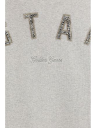 Golden Goose Womens Sweatshirt Star Vintage Grey Melange Cotton Sweatshirts Sweater