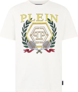 Philipp Plein Round Neck T-Shirt Tennis Crest