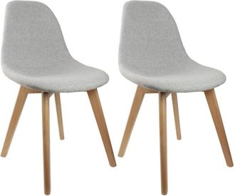 Altobuy MEDYNA - Lot de 2 Chaises Scandinaves Grises