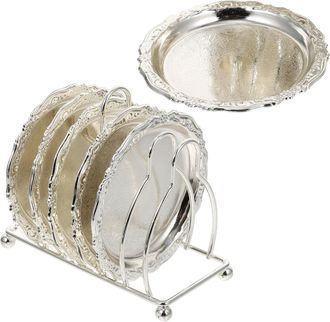 BESPORTBLE 6 St&uuml;ck Untersetzer aus Zinklegierung rutschfeste Metall Tassenuntersetzer Hitzebest&auml;ndig Vintage K&uuml;chen und Wohnaccessoire