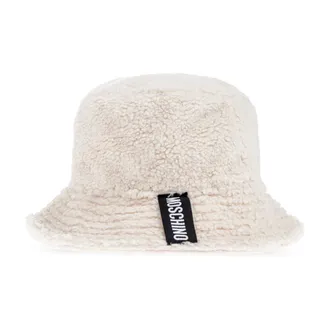 Moschino unisex, Accessoires, Beige, Taille: S Chapeau avec logo