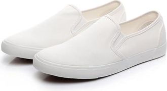 Generic Chaussures de sport en toile pour homme - Respirantes - Couleur unie - Confortables - Légères - Pour les loisirs, blanc, 42 1/3 EU