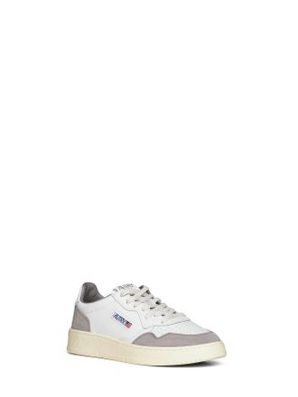 Autry Mens Sneakers Medalist Low White-Cement Leather Calf Trainers