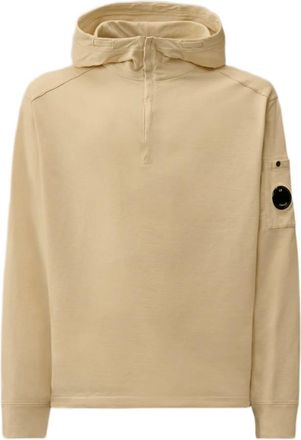 C.P. Company C.p. Company, Homme, Sweatshirts et sweats &agrave; capuche, Beige, Taille: XL Elpa Half Zip