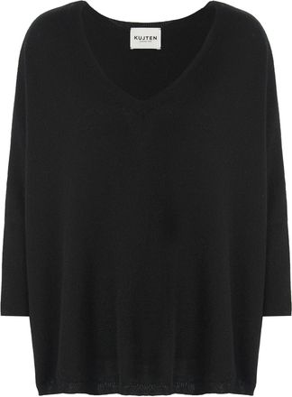 Kujten Pull Minie Col V Cachemire Noir