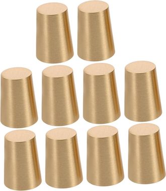 Angoily 10 Stück Teiliges Messing Poliert für Holztabletts Schmuckkästen Möbel Schutzfüße für Schneidebretter und Dekorative Ablagen