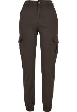 Urban Classics Damen Ladies High Waist Cargo Pants Brown, 31
