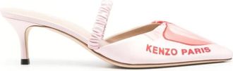 Kenzo Hohe Schuhe - Light Pink Satin-Finish Pointed Toe Pumps - Gr. 36 (EU) - in Rosa - f&uuml;r Damen