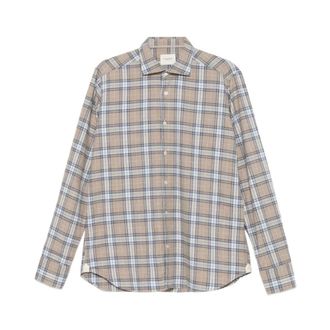 Tintoria Mattei Kariertes Hemd - - Shirts - Herren - Beige - 2XL