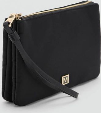 Mango Porte-monnaie nylon fermeture &Eacute;clair noir - Femme - Taille unique - MANGO