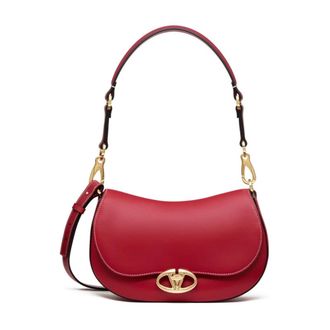 Valentino Garavani VLogo Signature Ledertasche - - Bags - Damen - Rot - ONE SIZE