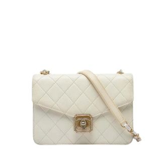 Chanel Sac bandouli&egrave;re vintage Chanel doccasion - Femme - Pre-owned - Blanc - Taille: ONE Size