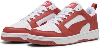 Puma Rebound V6 Low Unisex Sneaker, Puma White Red Fire, 47 EU