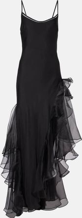 Sir. Maxikleid Sage Flounce aus Seide